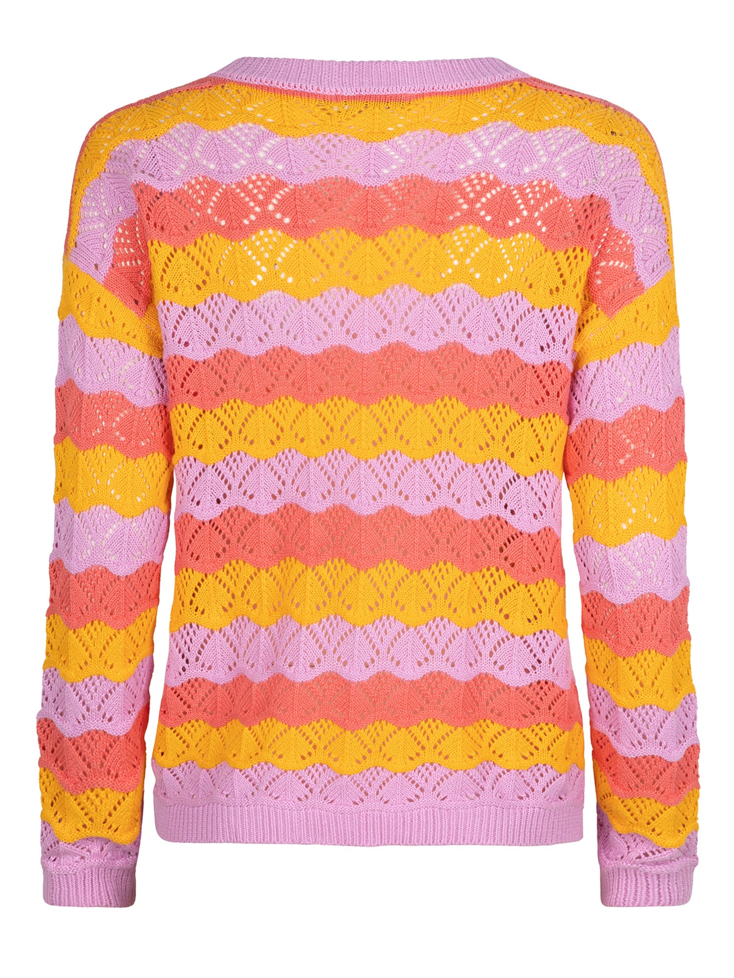 SAMPLE_Knitted sweater Nina | Lilac/peach/apricot – Ydence