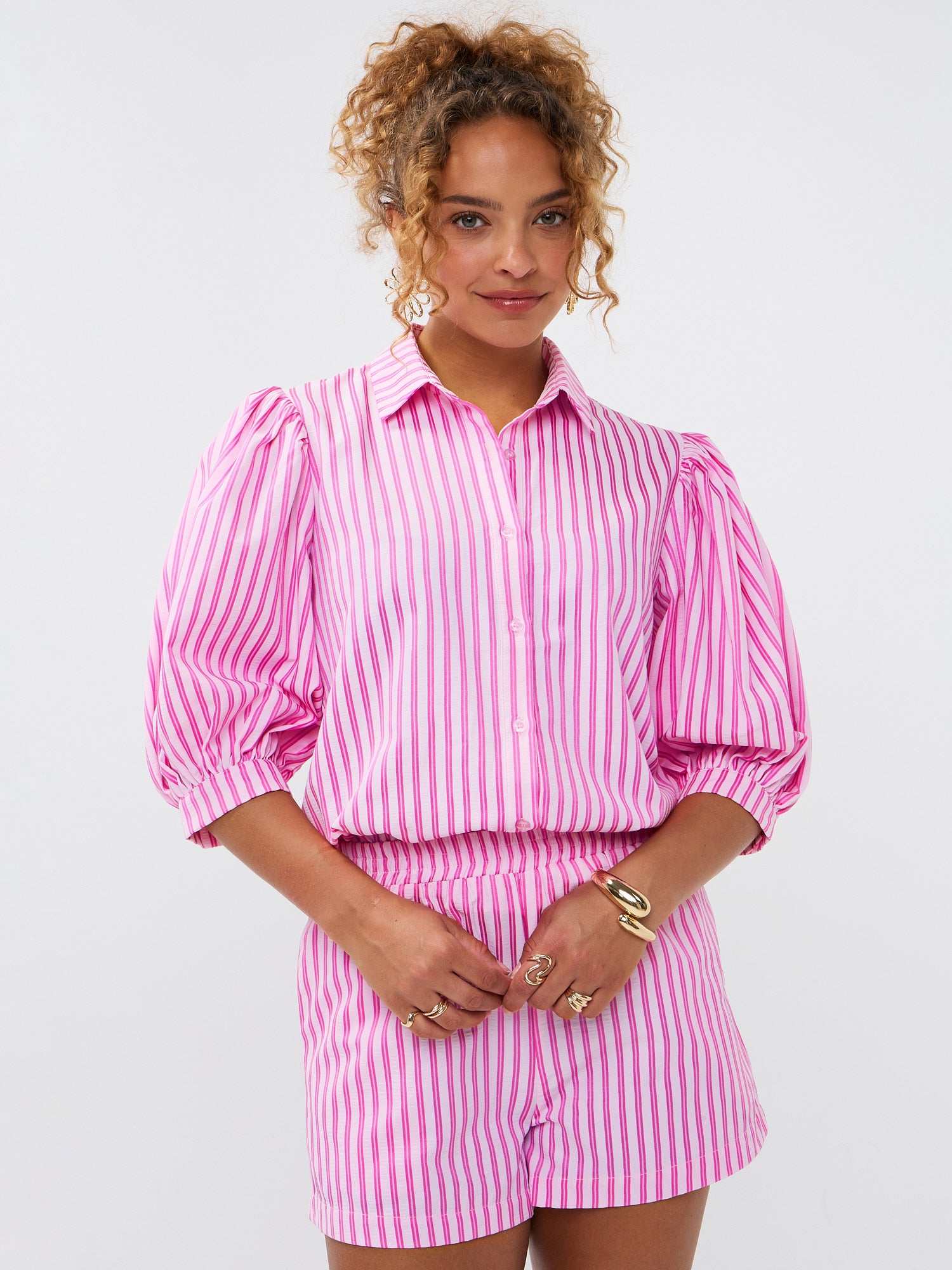 Blouse Annie | Soft pink/fuchsia – Ydence